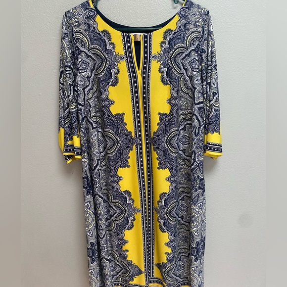 Dresses | Blue Yellow Dress | Poshmark
